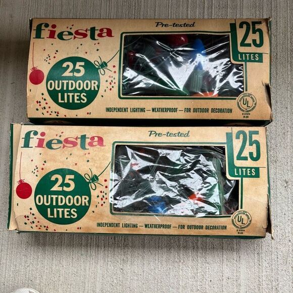 Fiesta | Holiday | 2 Boxesfiesta Vintage 25 Outdoor Lites | Poshmark